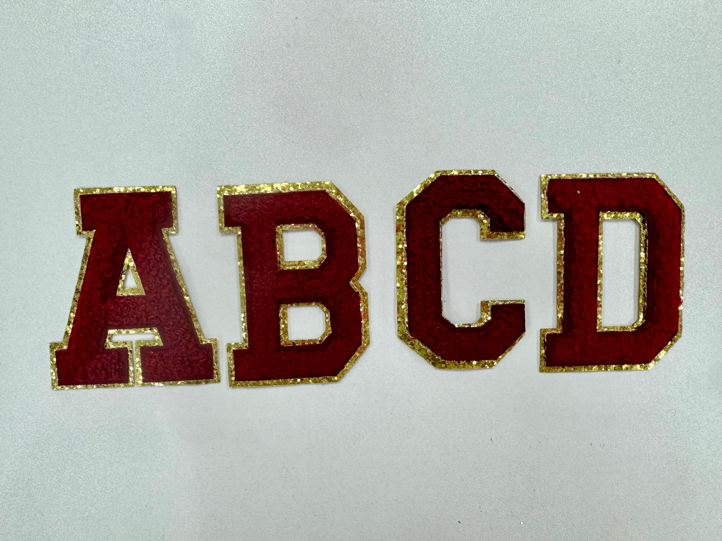 Maroon Chenille Letter Patches - Etsy