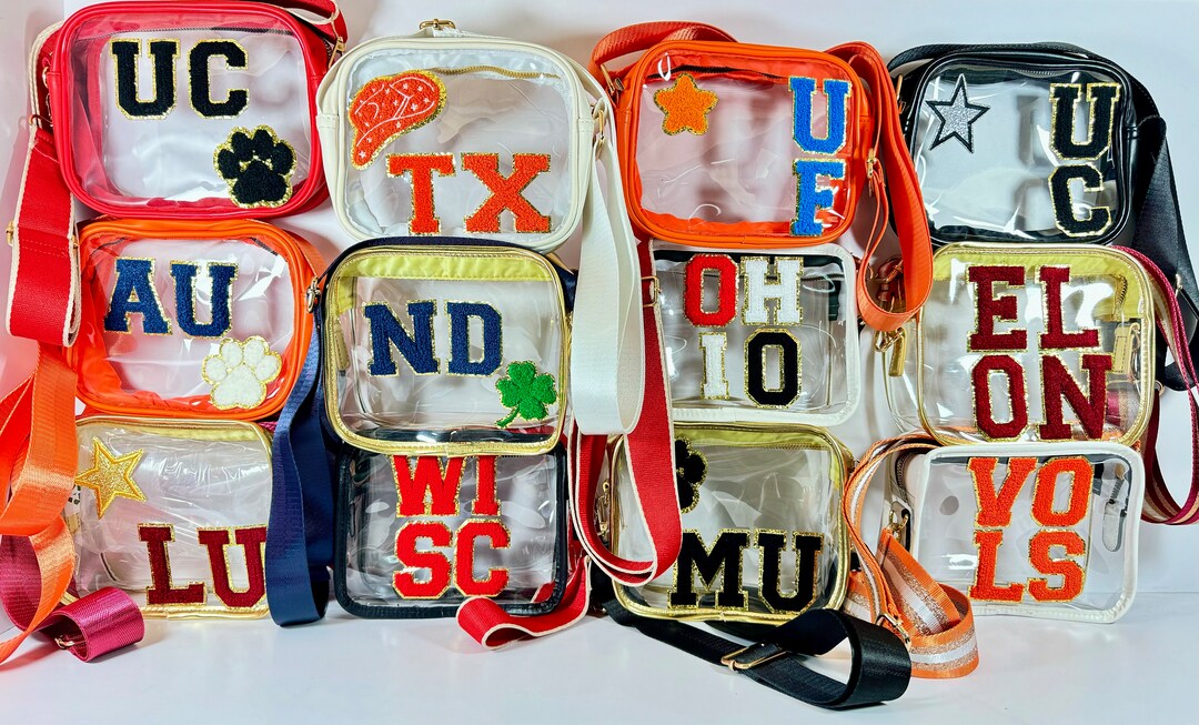 Stadium Showstopper Purse, Clear Stadium Bag, Crossbody Purse, Chenille ...