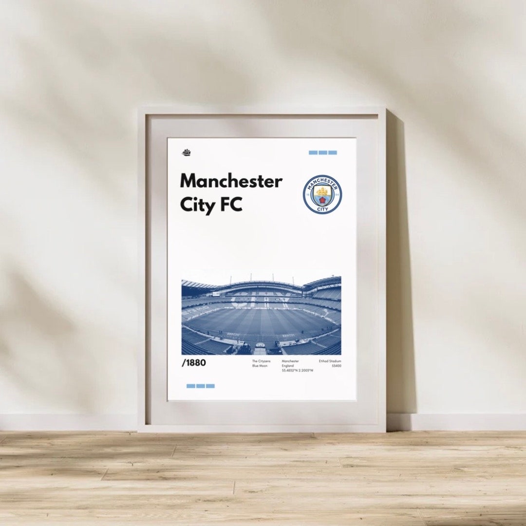 6 Manchester City Posters | Iconic Moments | Football Print | Sports ...