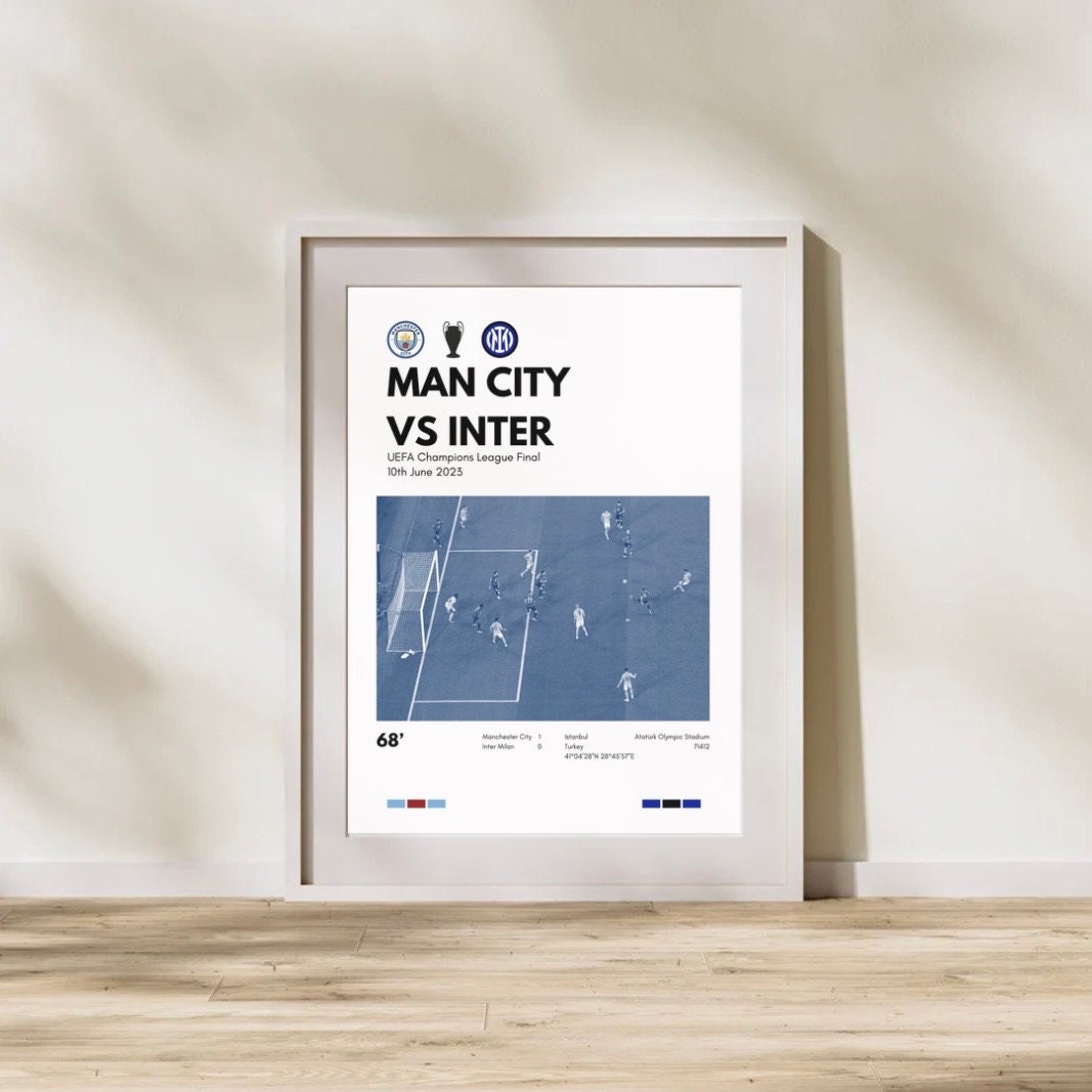 6 Manchester City Posters | Iconic Moments | Football Print | Sports ...
