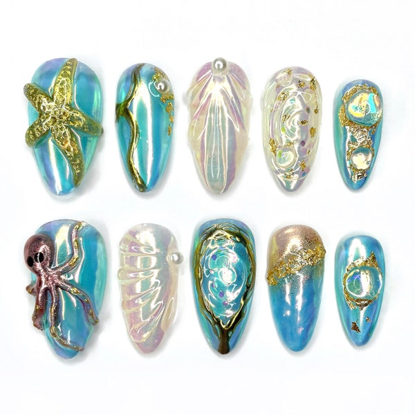 Octopus Nails - Etsy