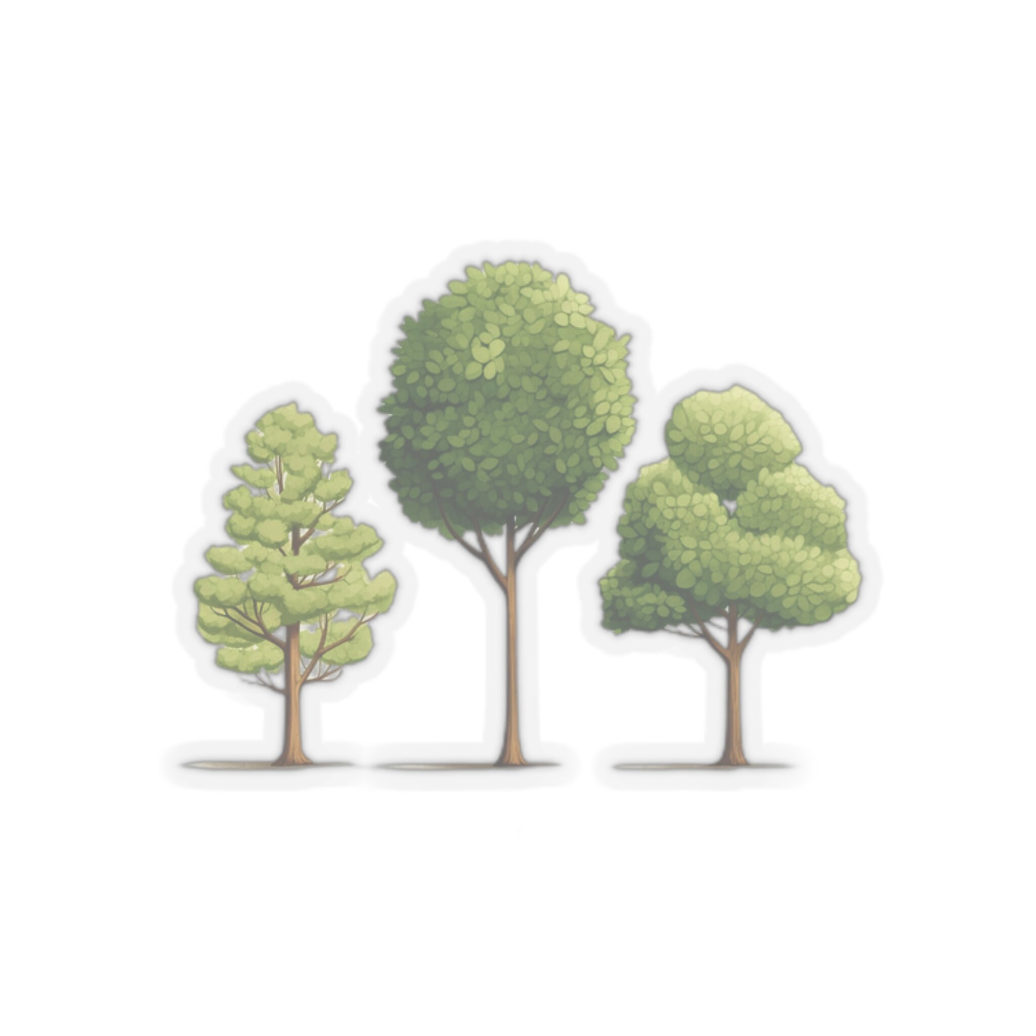 Tree Sticker | Simplistic Artsy Tree Sticker | Transparent Nature ...
