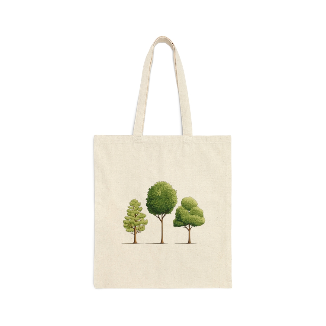 Tree Canvas Tote Bag, Shopping Bag Eco Friendly, Tree Design ...