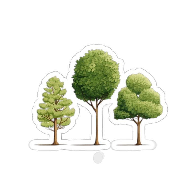 Tree Sticker | Simplistic Artsy Tree Sticker | Transparent Nature ...