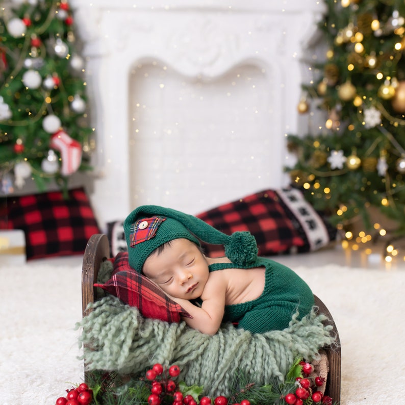 Newborn Christmas Outfit, Newborn Knitted Outfit Christmas, Newborn ...