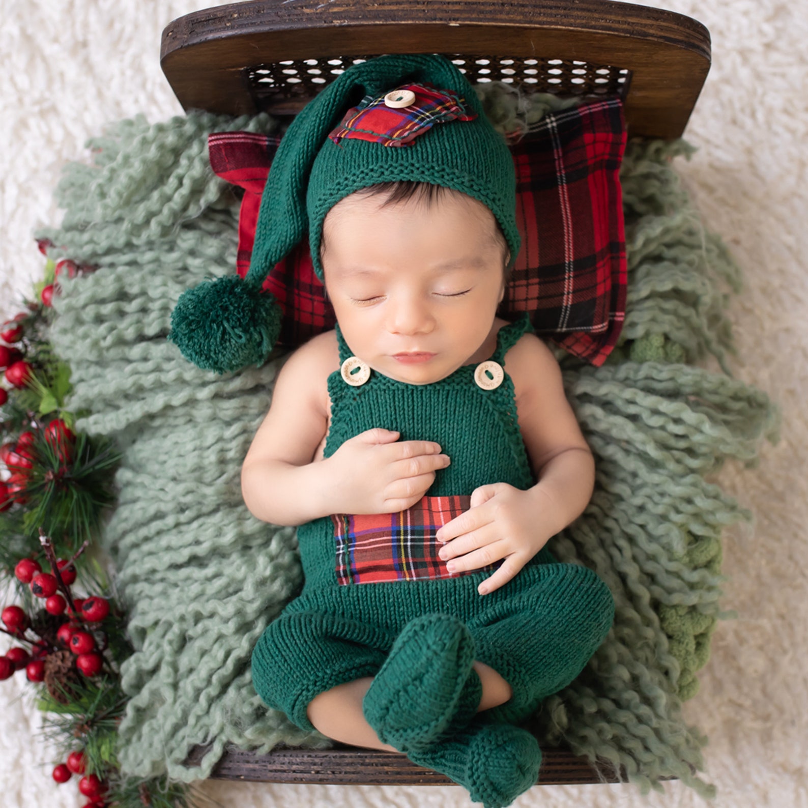 Newborn Christmas Outfit, Newborn Knitted Outfit Christmas, Newborn ...
