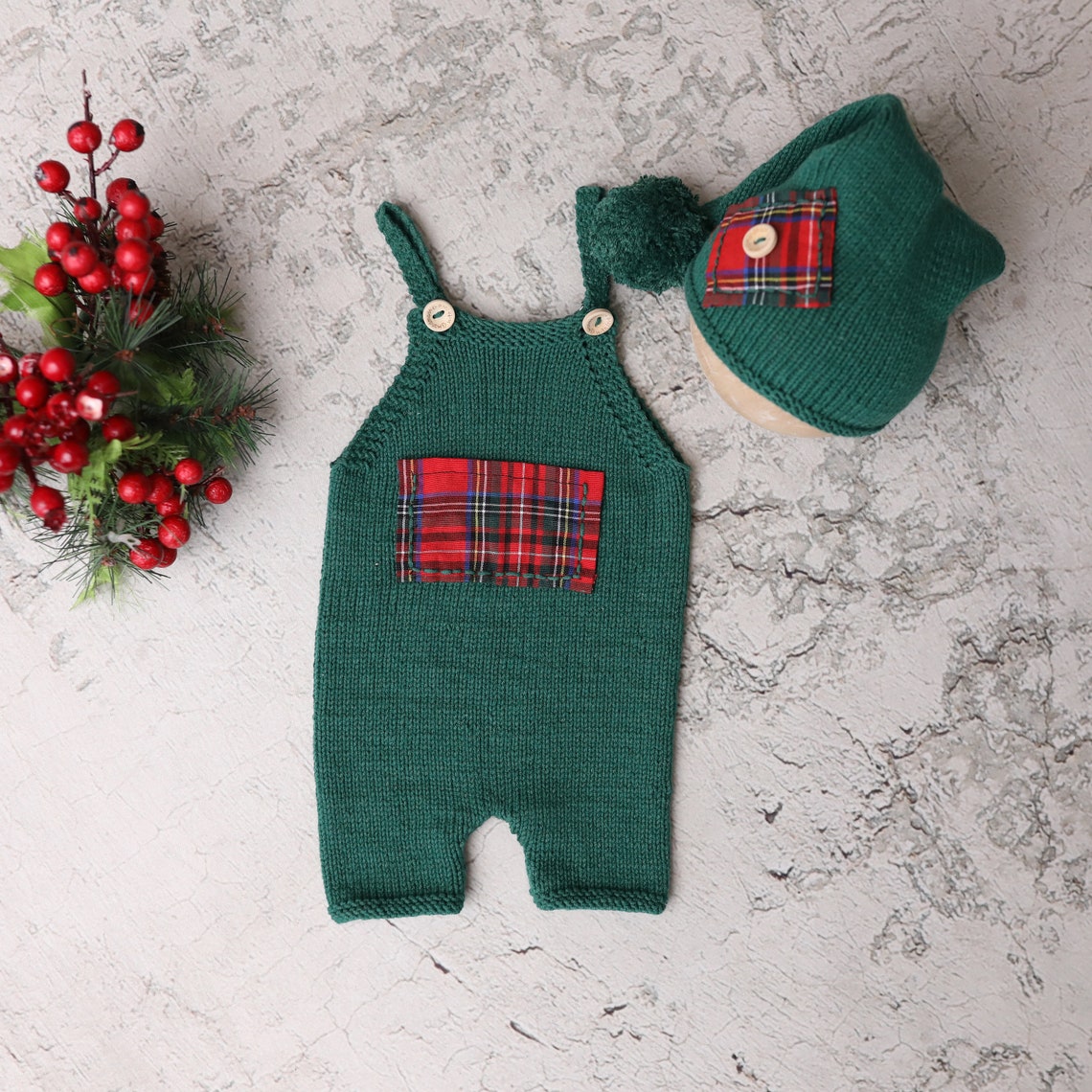 Newborn Christmas Outfit, Newborn Knitted Outfit Christmas, Newborn ...