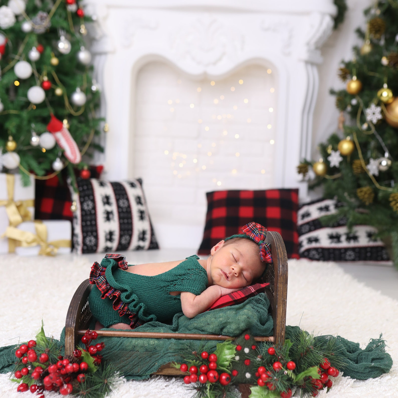 Newborn Christmas Outfit, Newborn Knitted Outfit Christmas, Newborn ...