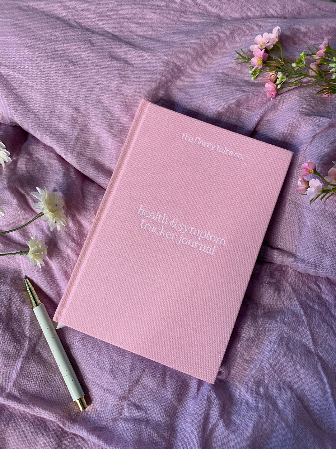 Pink Chronic Illness Health Symptom Tracking Journal (undated)/dietary ...