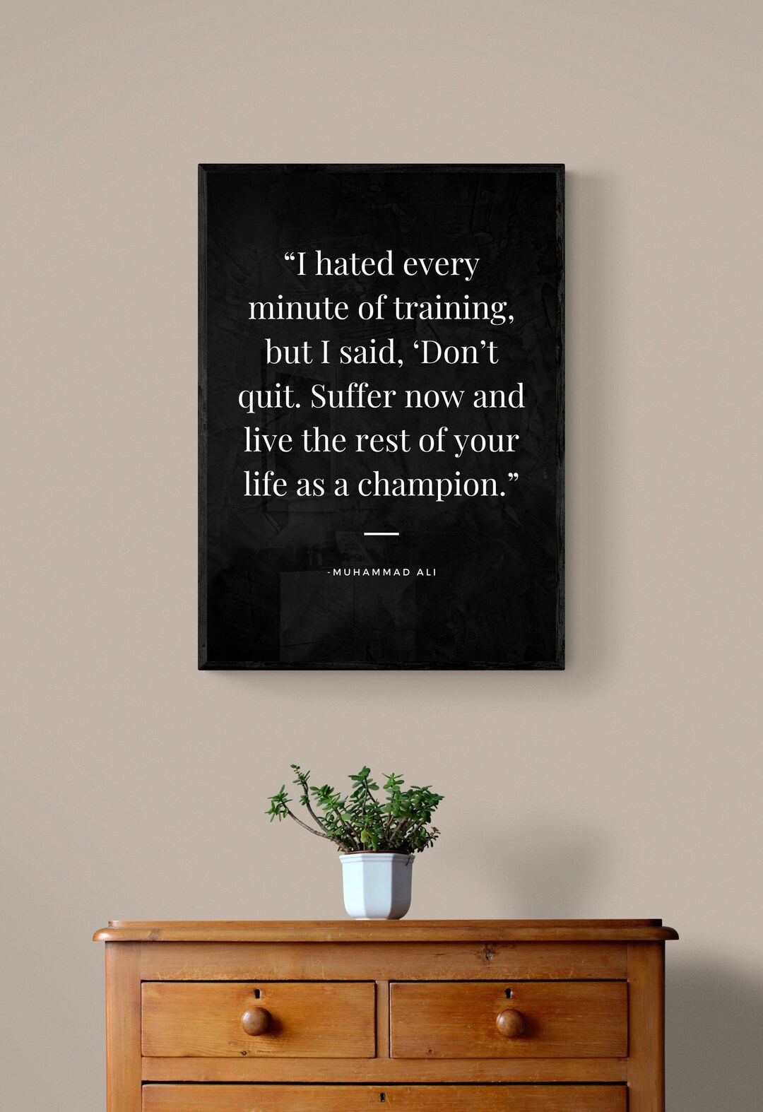 Muhammad Ali Quote Wall Art Motivational Quotes Inspirational Home Art ...