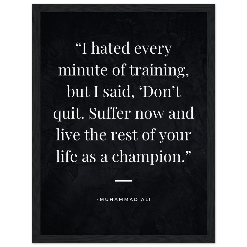 Muhammad Ali Quote Wall Art Motivational Quotes Inspirational Home Art ...
