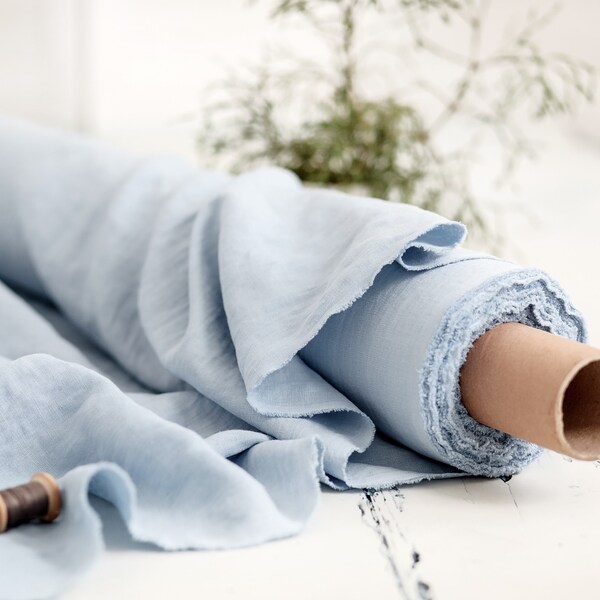 Blue Linen Fabric (You'll Enjoy) - Etsy