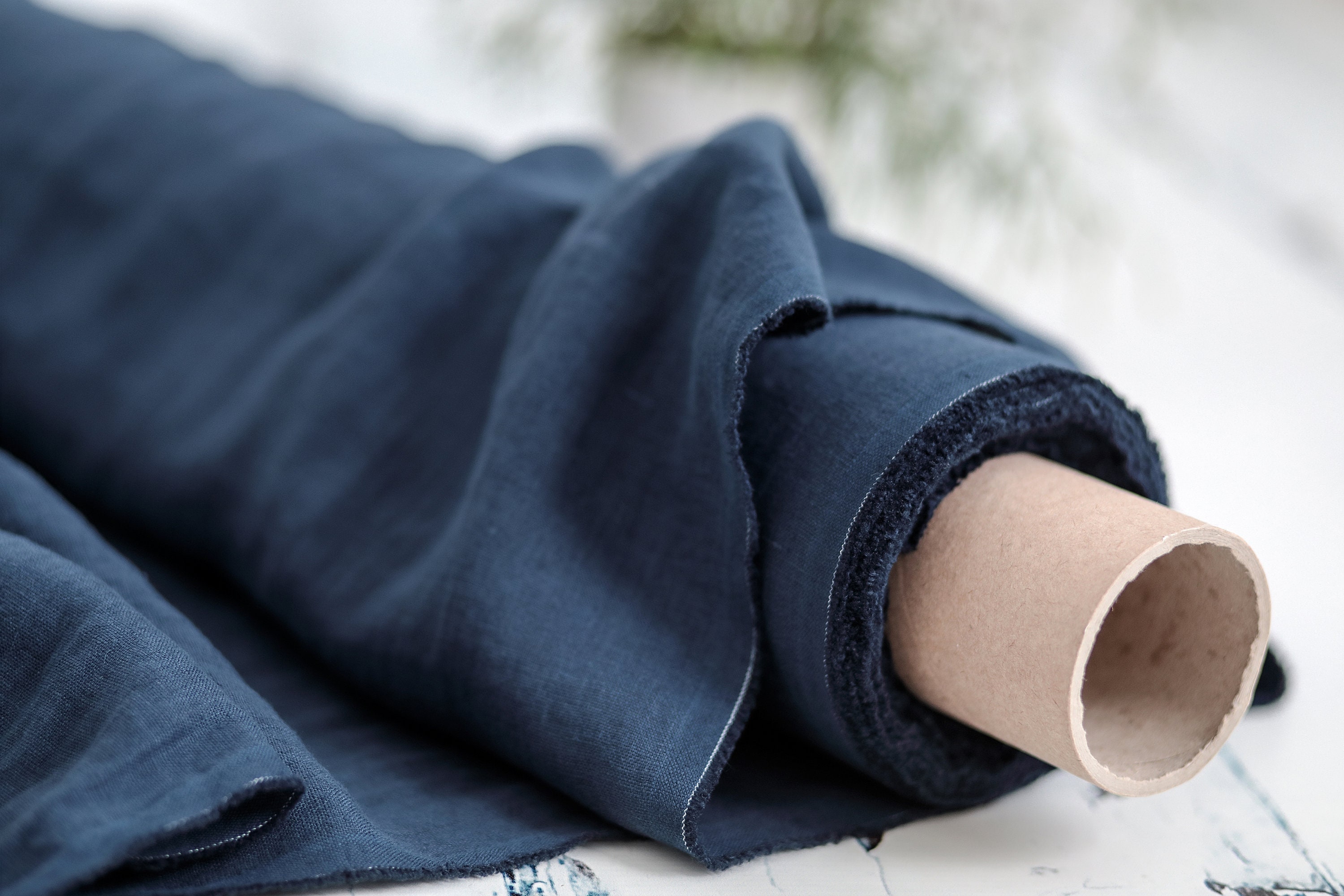 Linen Fabric. Blue Color. Medium Weight Linen. Baltic Linen Fabric ...