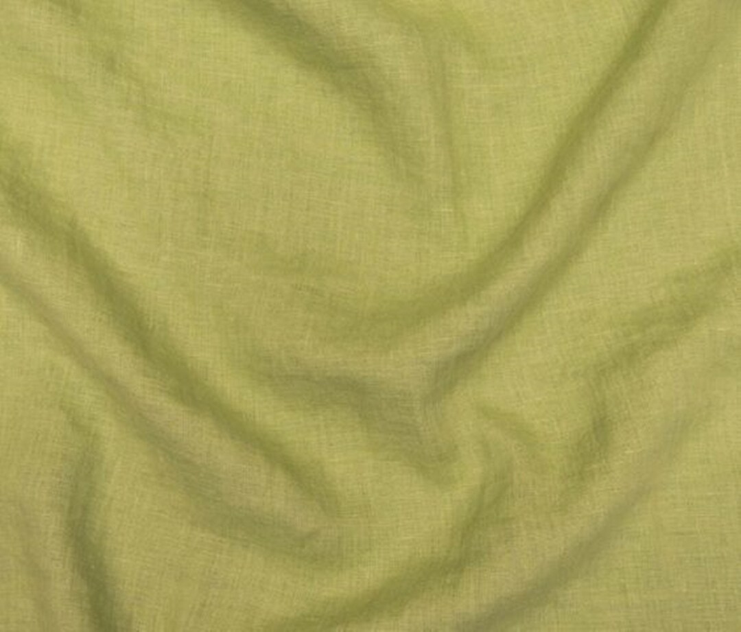 Linen Fabric. Pear Green Color. Medium Weight Linen. Baltic - Etsy