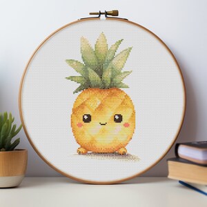 Cute Pineapple Cross Stitch Pattern (PDF) | Easy to Follow | Pattern Keeper Friendly - Etsy ...