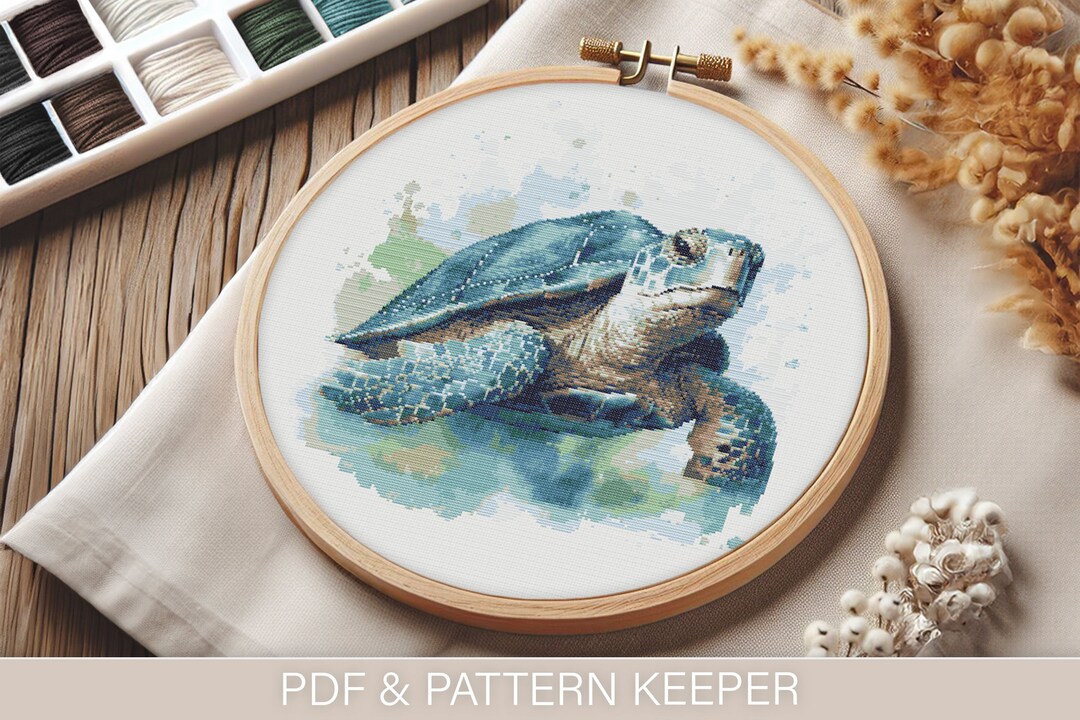 Modern Tortoise Cross Stitch Pattern (PDF) | Easy to Follow | Pattern ...