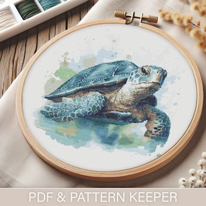 Modern Tortoise Cross Stitch Pattern (PDF) | Easy to Follow | Pattern ...