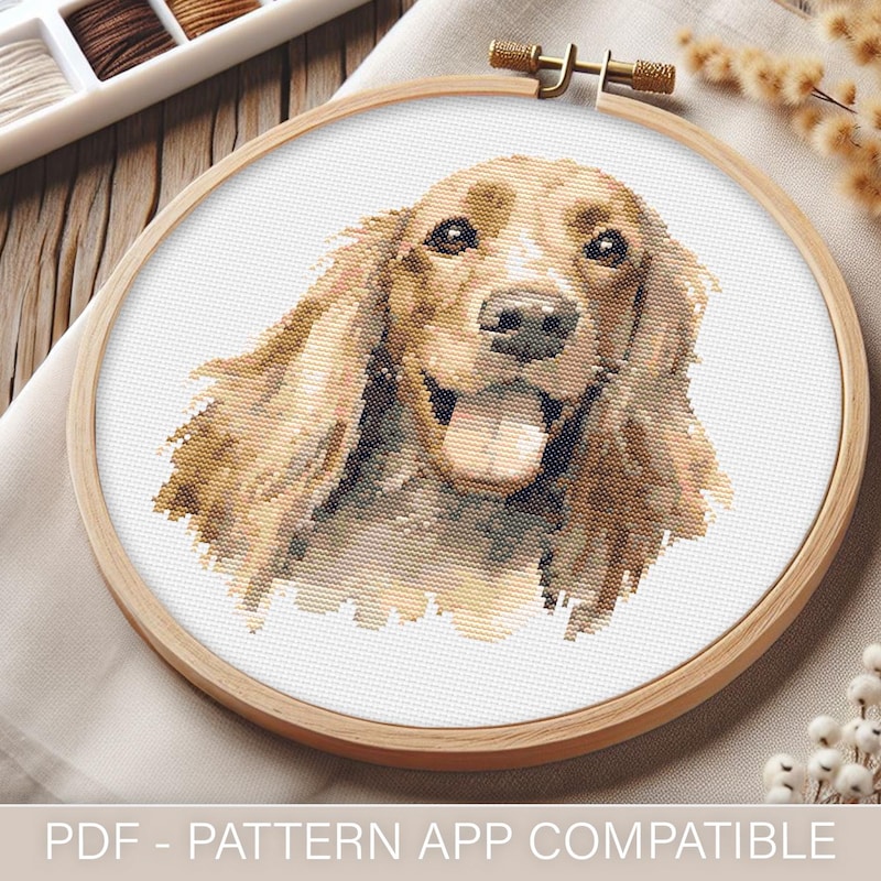Spaniel Cross Stitch - Etsy
