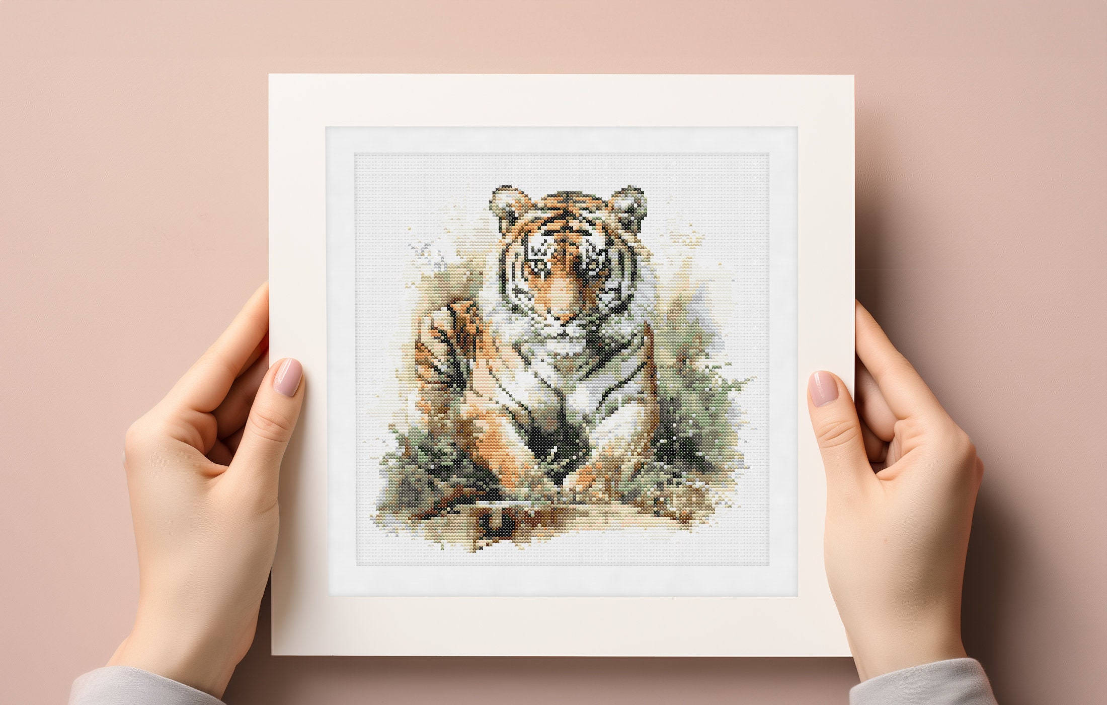 Modern Tiger Cross Stitch Pattern (PDF) | Easy to Follow | Pattern ...
