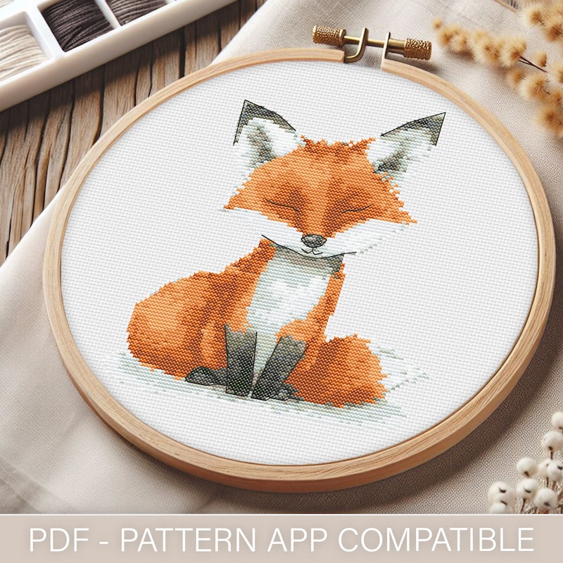 Fox Cross Stitch - Etsy