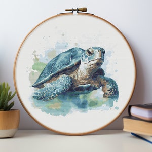 Modern Tortoise Cross Stitch Pattern (PDF) | Easy to Follow | Pattern ...