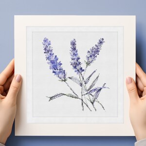Modern Lavender Cross Stitch Pattern (PDF) | Easy to Follow | Pattern ...