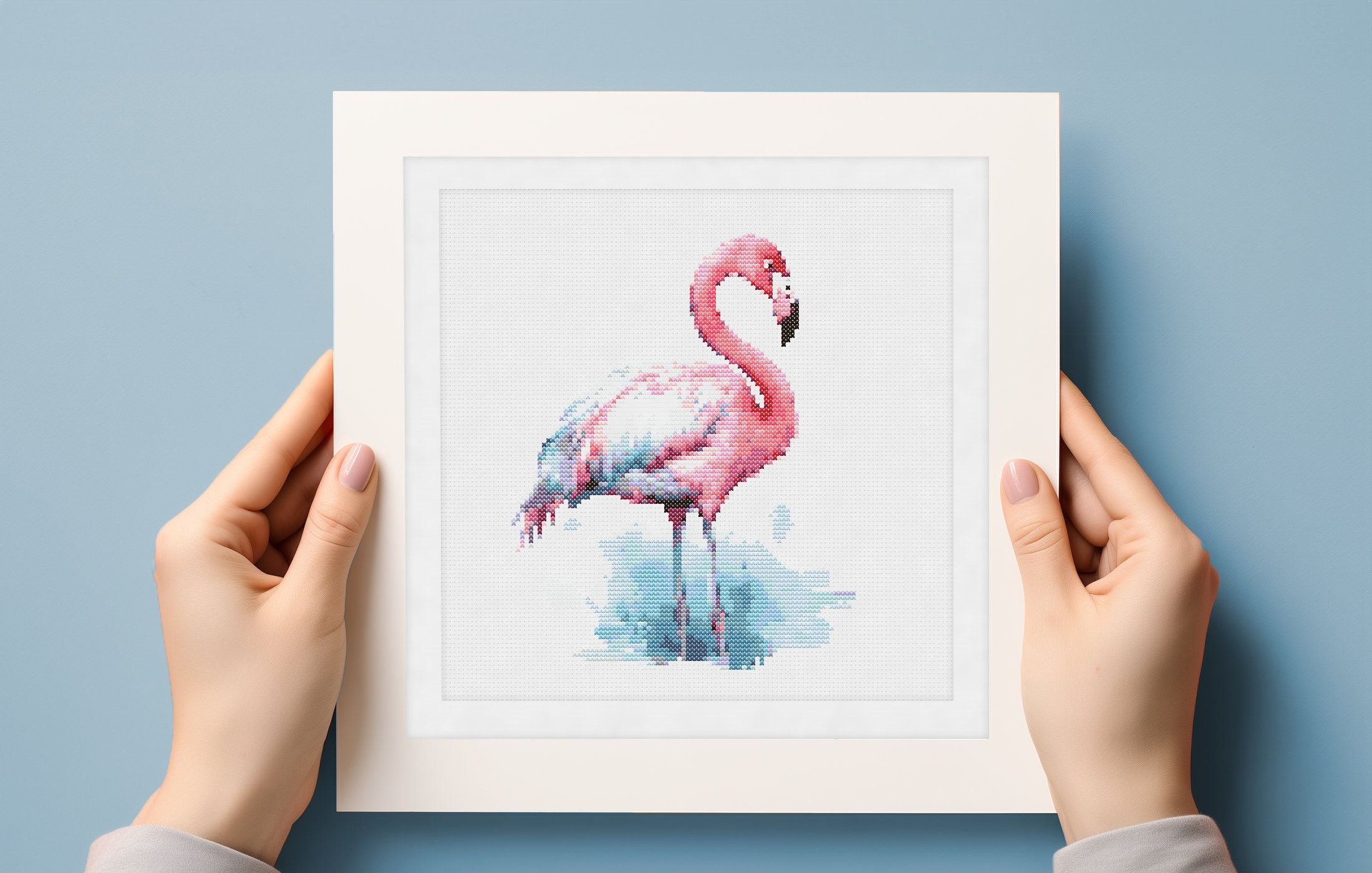 Modern Flamingo Cross Stitch Pattern PDF Easy to Follow Pattern Keeper ...