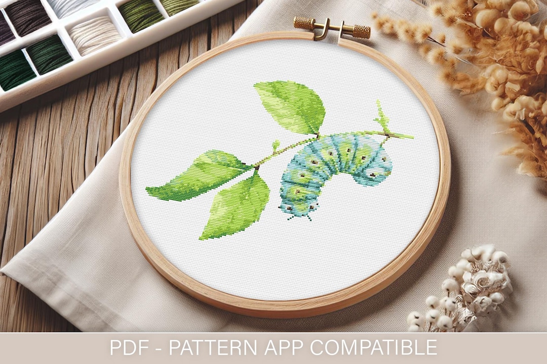 Caterpillar Cross Stitch Pattern (PDF) | Easy to Follow | Pattern ...