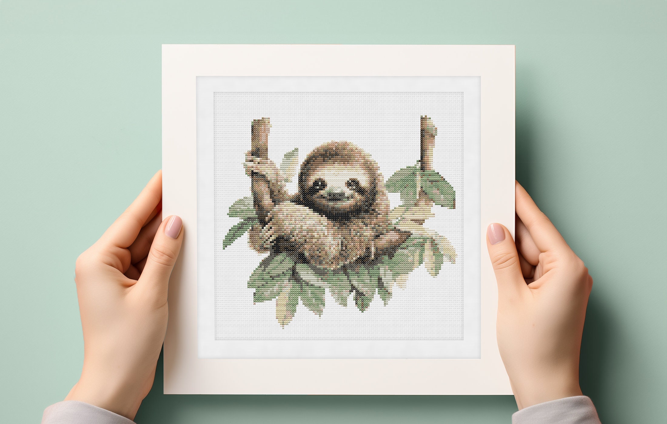 Sloth Cross Stitch Pattern (PDF) | Easy to Follow | Pattern Keeper ...
