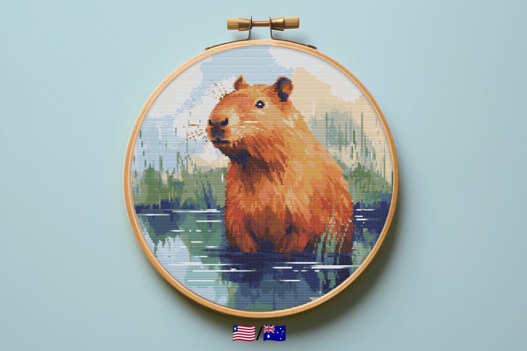 Capybara Modern Cross Stitch Pattern PDF Download EN - Etsy