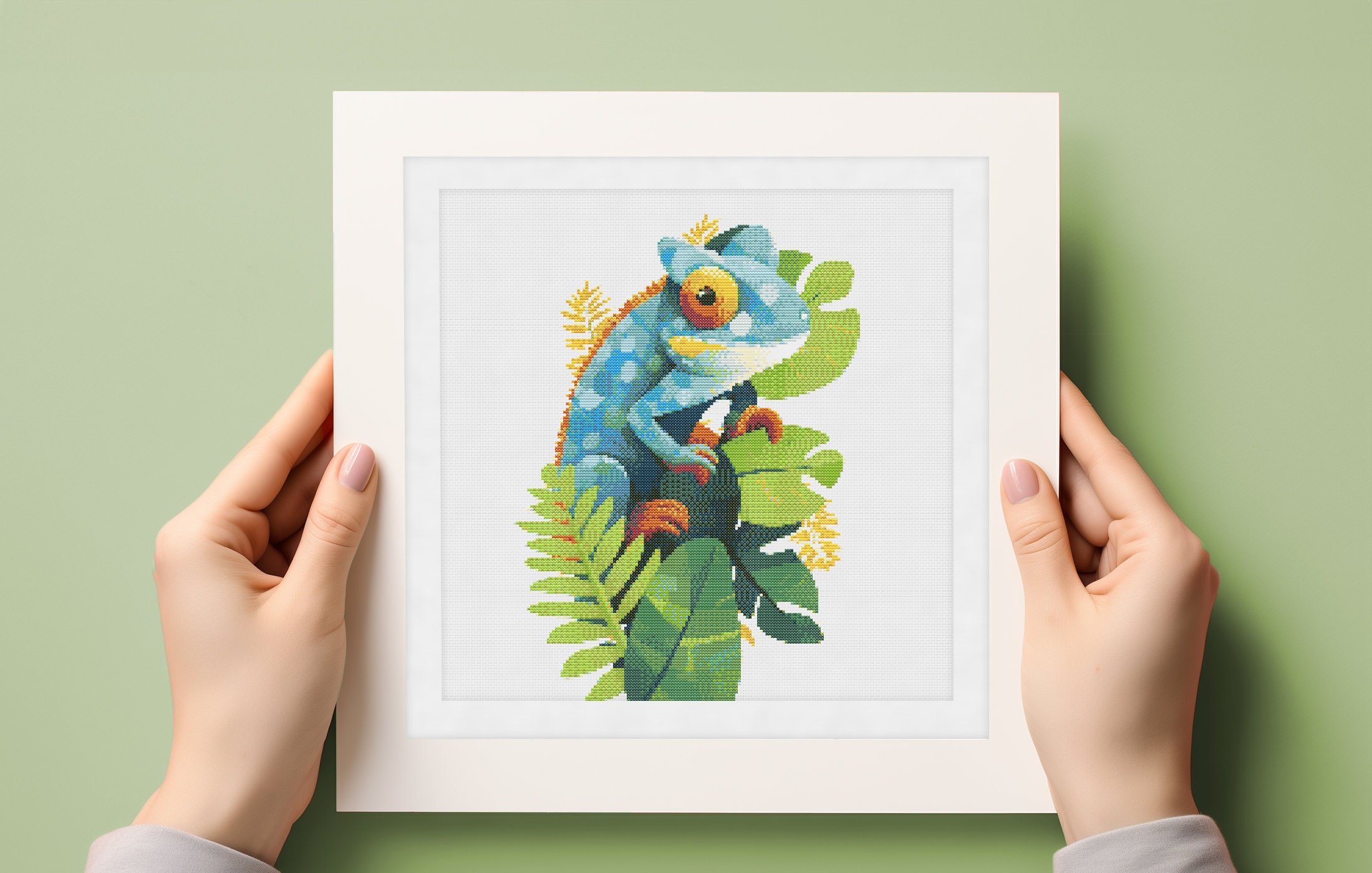 Modern Chameleon Cross Stitch Pattern PDF Easy to Follow Pattern Keeper ...