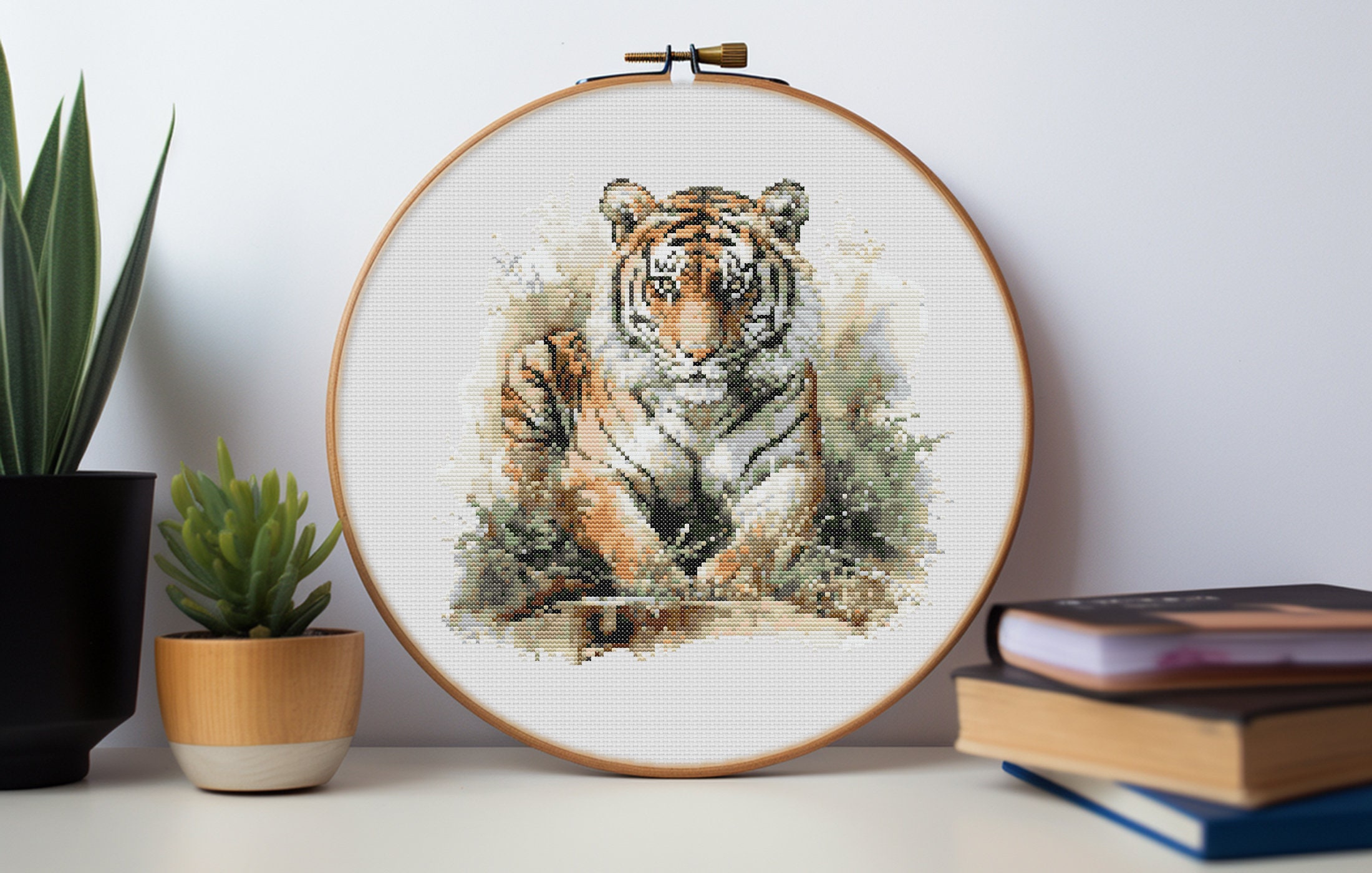 Modern Tiger Cross Stitch Pattern PDF Easy to Follow Pattern Keeper ...