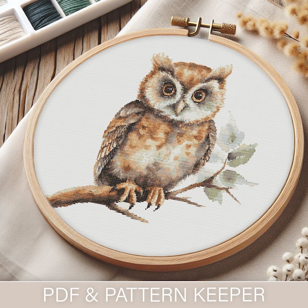 Owl Cross Stitch - Etsy