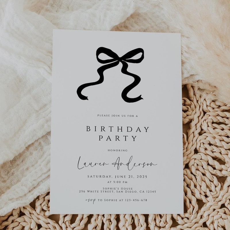 Bow Tie Invitations - Etsy