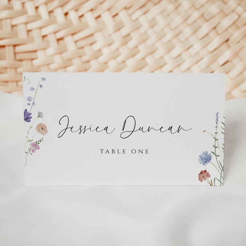 Floral Place Cards - Etsy