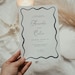 Wavey Wedding Invitation Template, Curve Modern Wedding Invite, Wavy ...