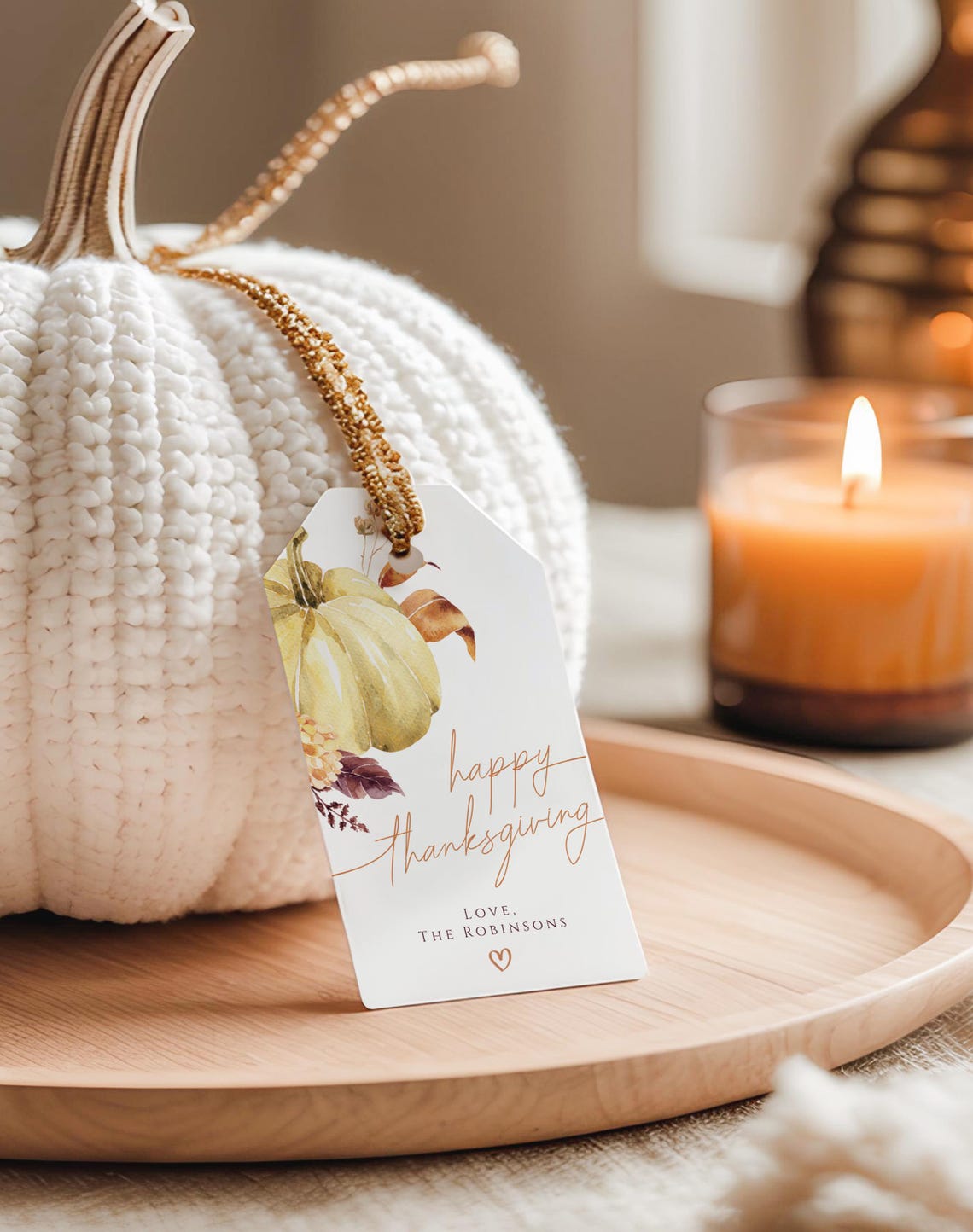 Printable Thanksgiving Gift Tags: Editable Fall Favor Tags (digital ...