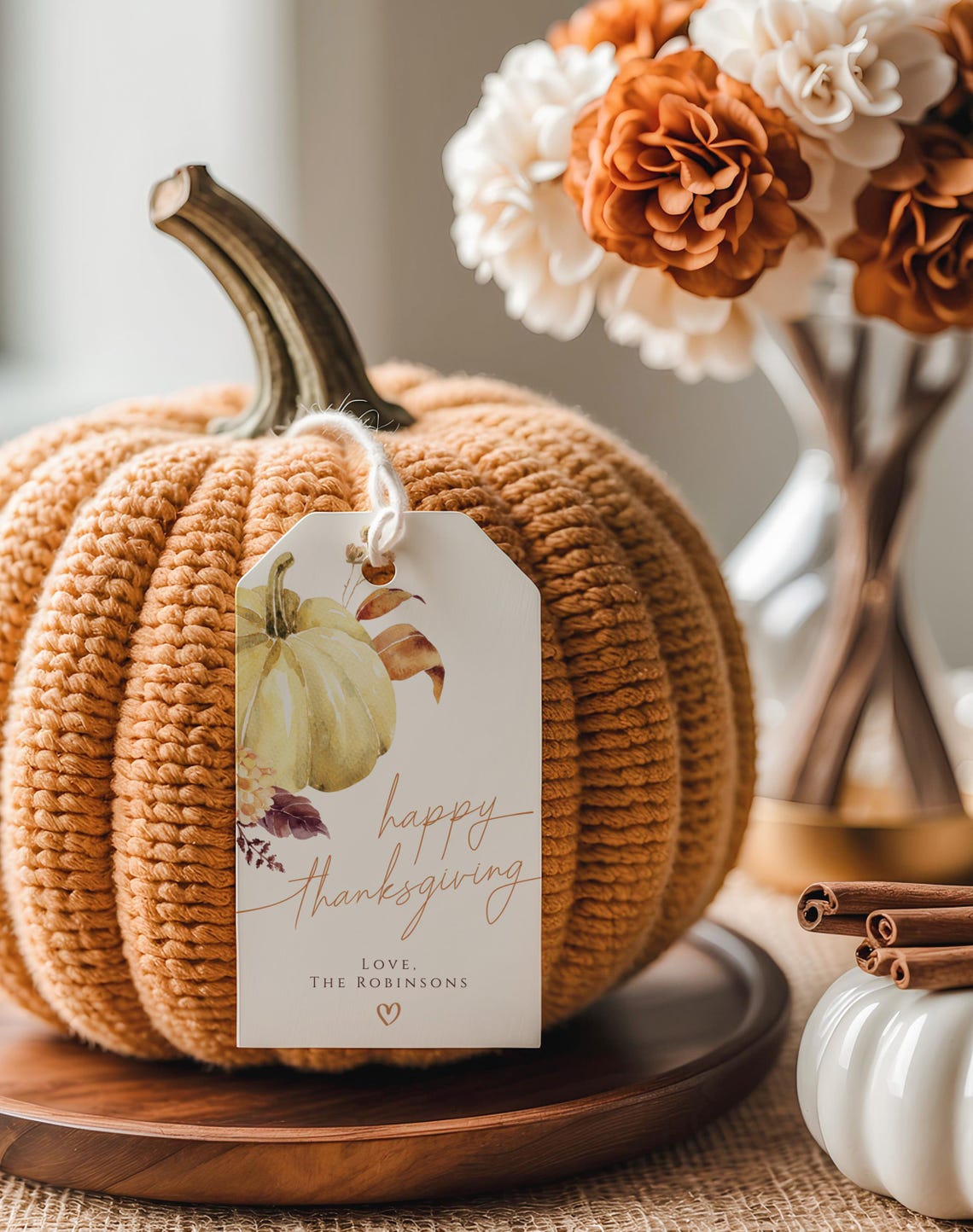 Printable Thanksgiving Gift Tags: Editable Fall Favor Tags (digital ...