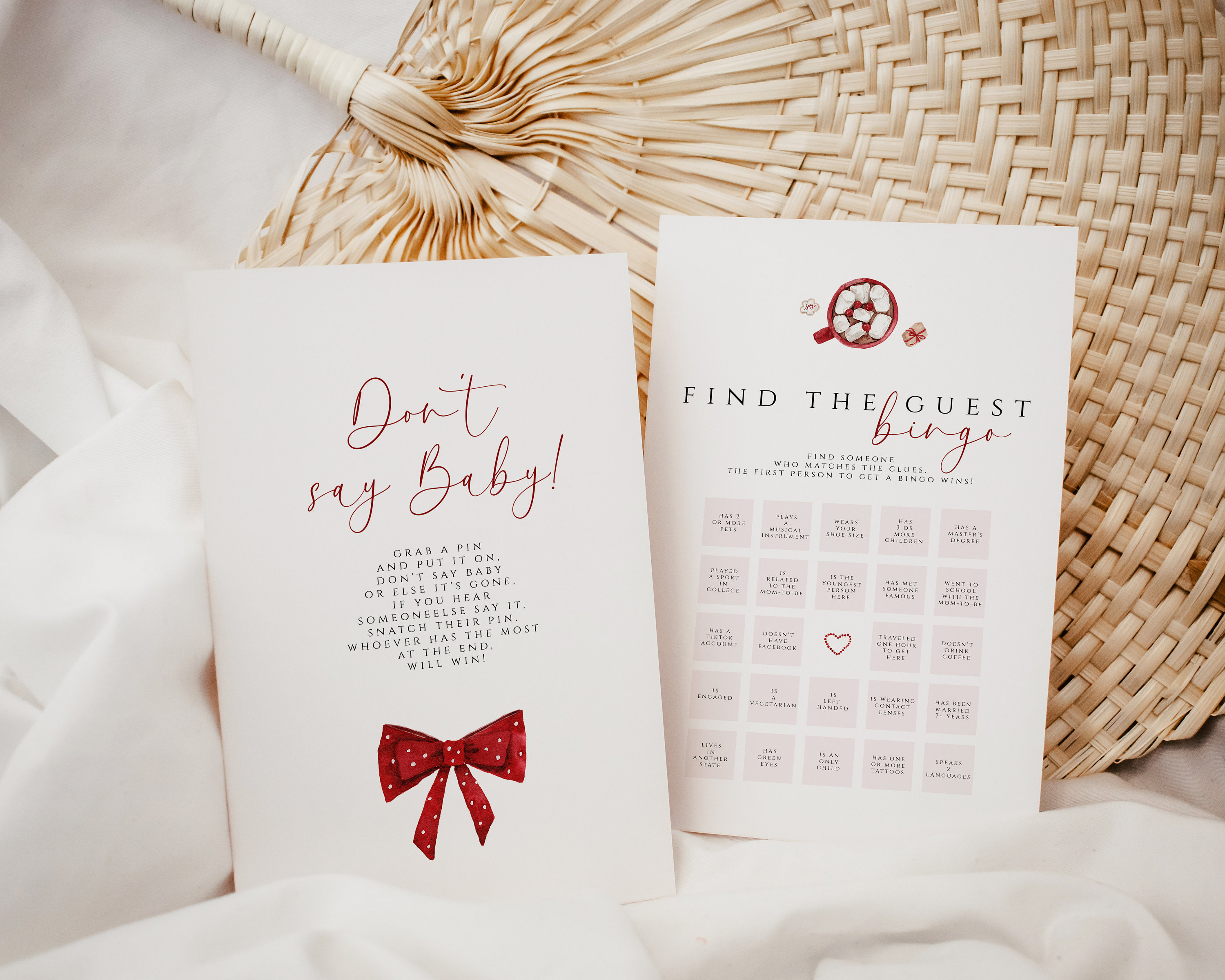 Christmas Baby Shower Games Bundle, Santa Game Pack Bundle, Holiday ...