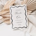 Wavey Wedding Invitation Template, Curve Modern Wedding Invite, Wavy ...