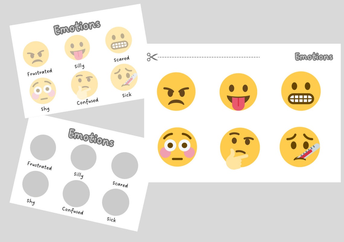 Emotions Matching, Feelings Matching, Printable Learning Resource ...