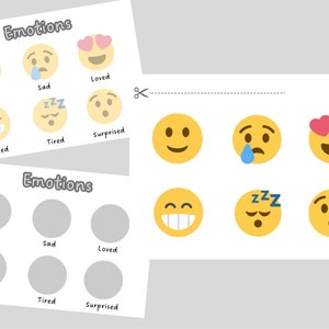 Emotions Matching, Feelings Matching, Printable Learning Resource ...