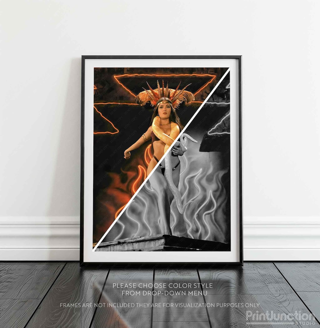 From Dusk Till Dawn Snake Dance Print - Salma Hayek Python Dance ...