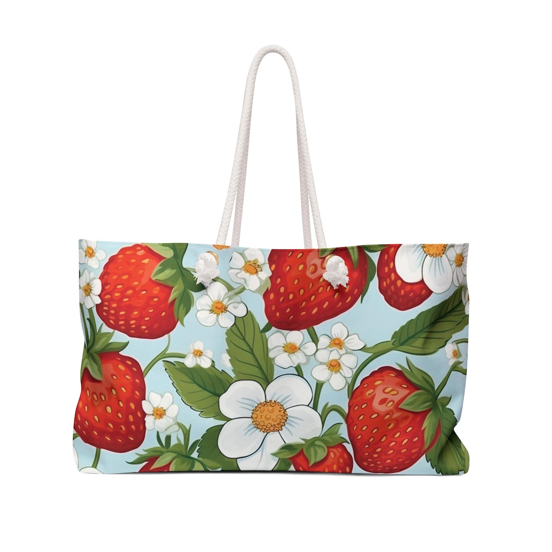 Strawberry Mom Weekender Bag, Large Vacation Tote for Getaways ...