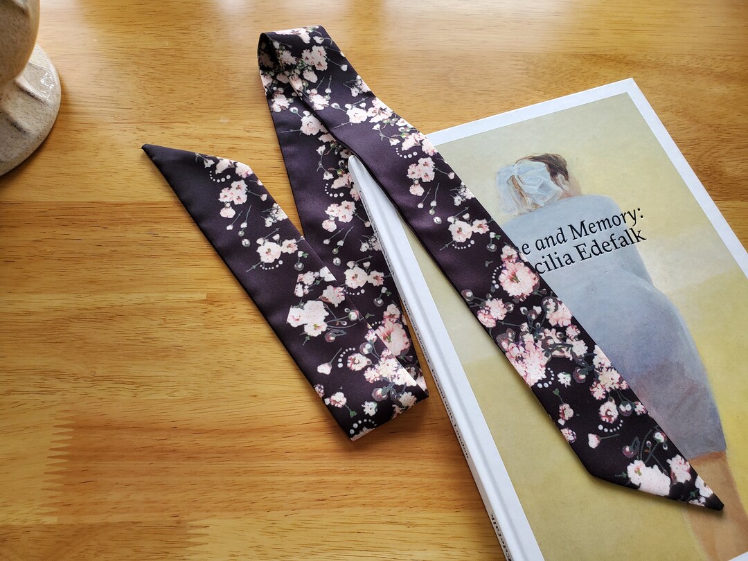 93cm4.5cm Sakura Japanese Style Long Skinny Scarf, for Neck, Hair, Bags ...