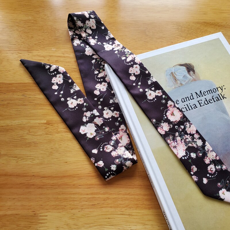 Silk Hair Ribbon Scarf - Etsy