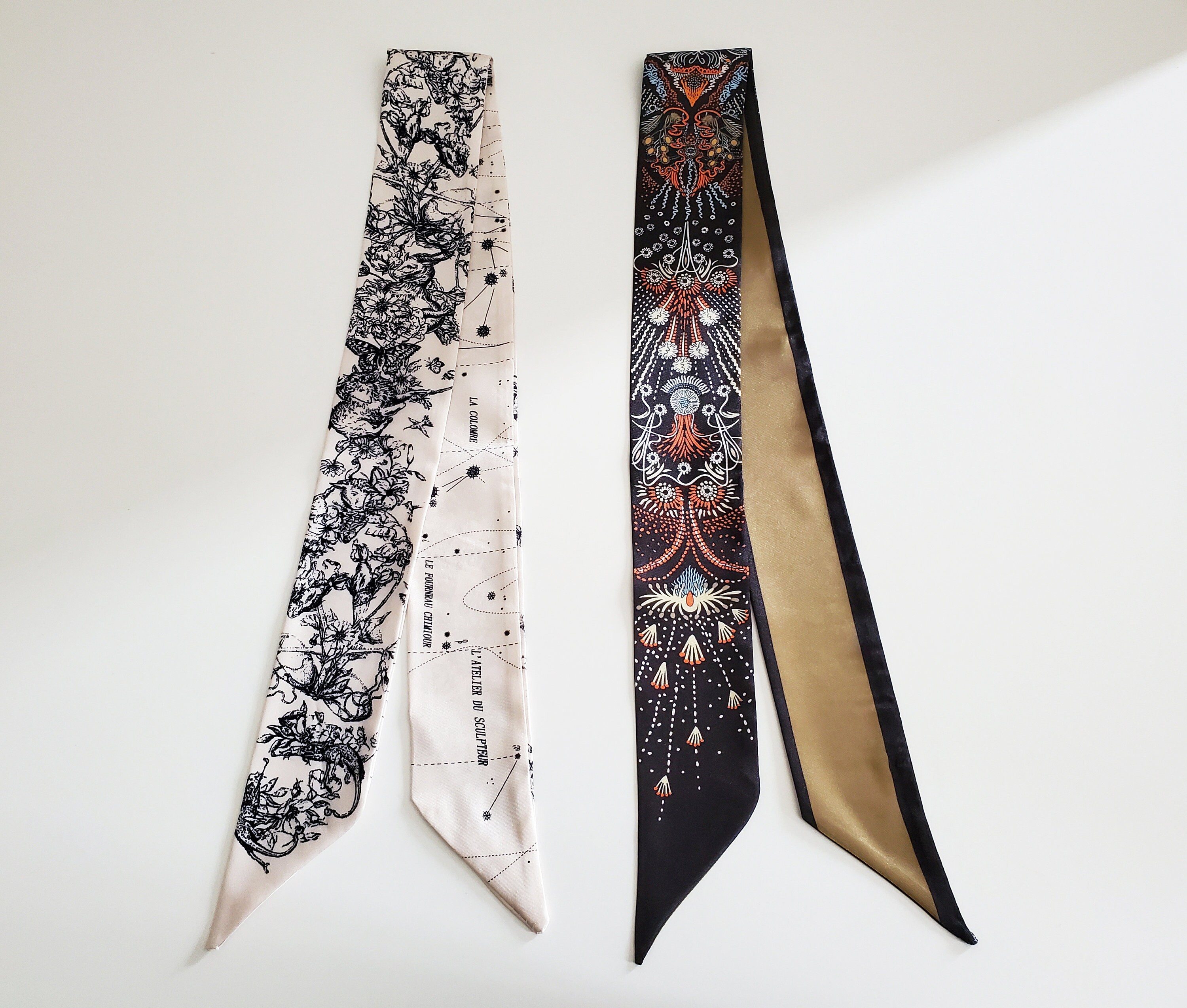 100cm6cm Firework and Constellation Skinny Scarf, for Neck, Hair, Bags ...