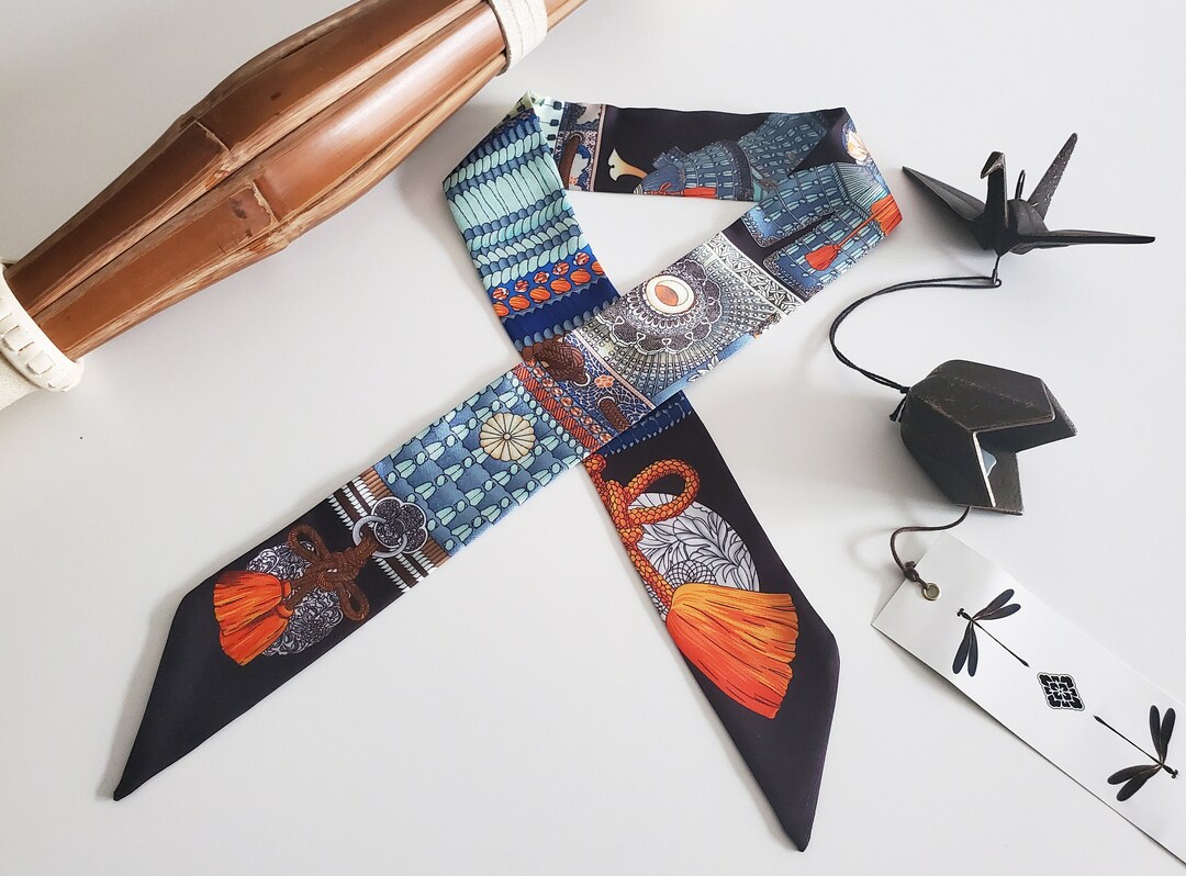 89cm5cm Japanese Armour and Tassel Long Skinny Scarf, for Neck, Head ...