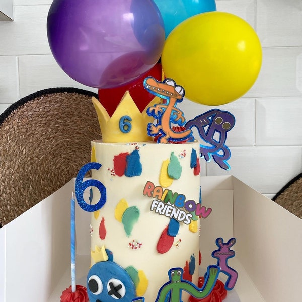 Rainbow Friends Cake Topper - Etsy UK