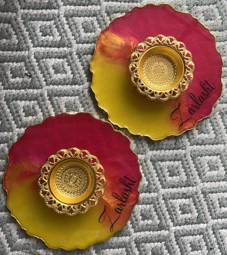 Mehndi/ Wedding Resin Plates - Etsy